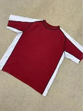 Point Zero | Shirts | Vintage 9s Point Zero Red And White Short Sleeve ...